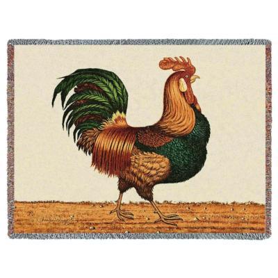 Chicken and Rooster Tapestry Throw Blankets | Cindy's Throws