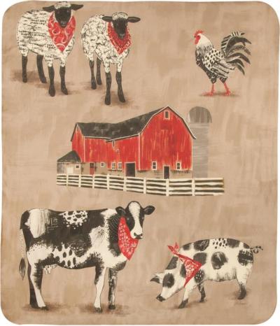 A variety of your good old farm animal tapestry throws of chickens ...