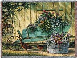 A variety of your good old farm animal tapestry throws of chickens ...